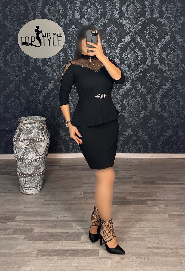 پیراهن کمر نگین : 8567 - مزون تاپ استایل | فروش انواع لباس زنانه مجلسی ...